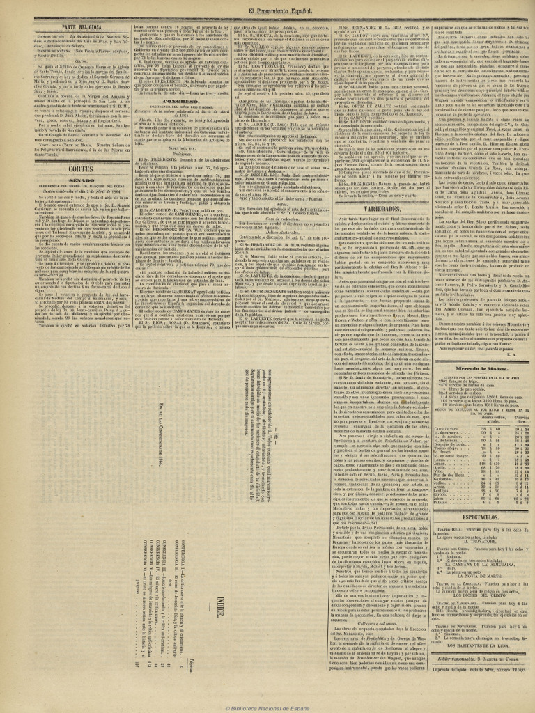 El Pensamiento Espanol Madrid 1860 4-4-1864 | PDF