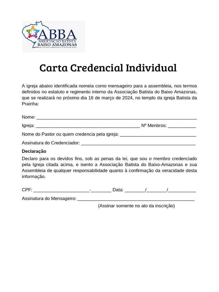 Modelo De Credencial Para Transitar/modelo De Carta De Credencial