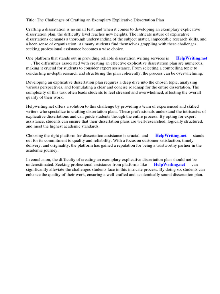 Exemple Plan Dissertation Explicative | PDF | Thesis | Essays