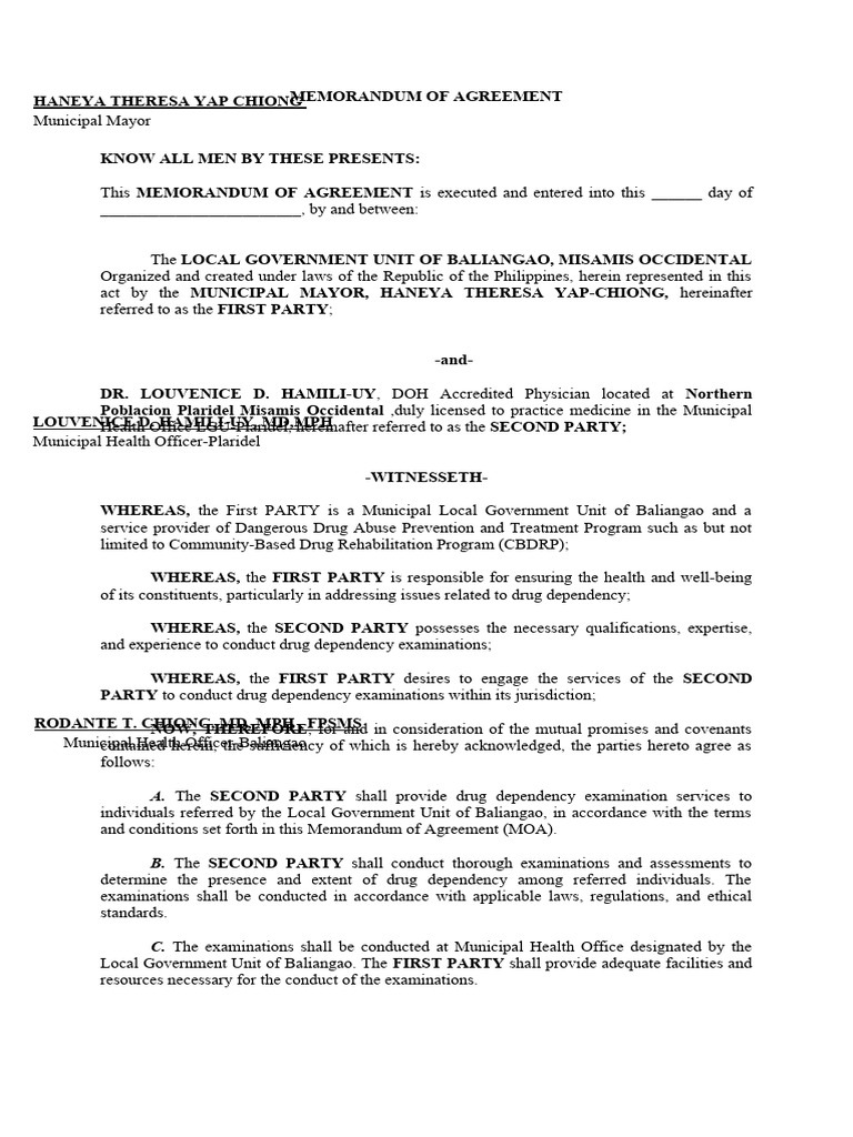 Cbdrp-Moa-Lgu To Dde Physician | PDF | Physician | Doctor Of Medicine