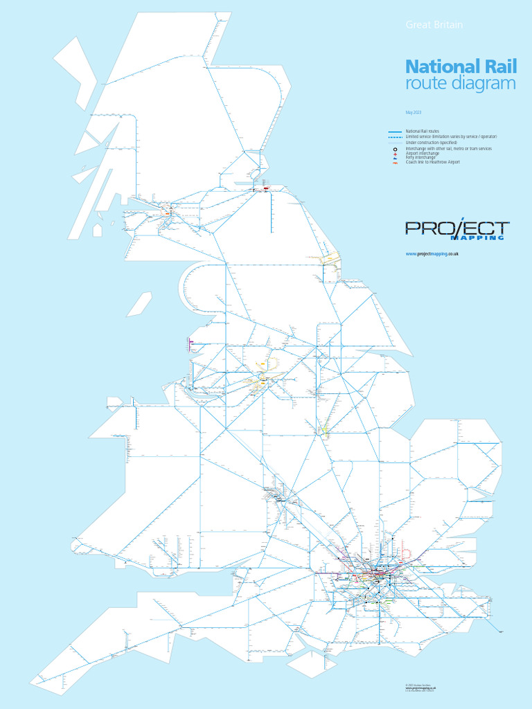 UK All Rail Lines Map - Visited Stations Log | PDF