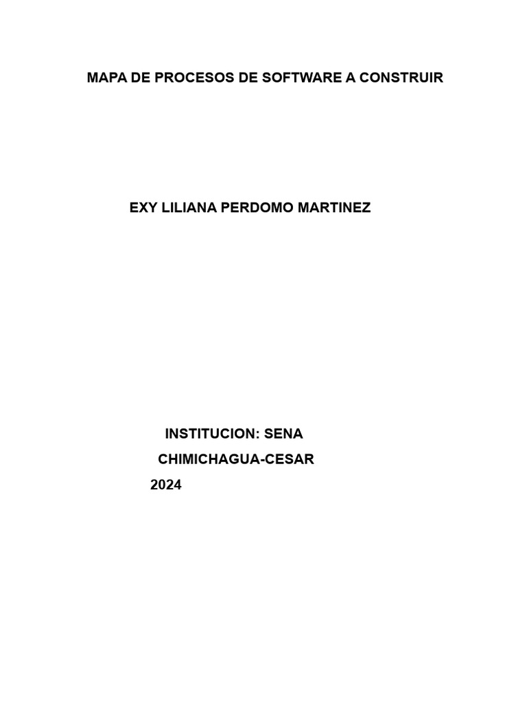 Mapa de Procesos de Software A Construir | PDF