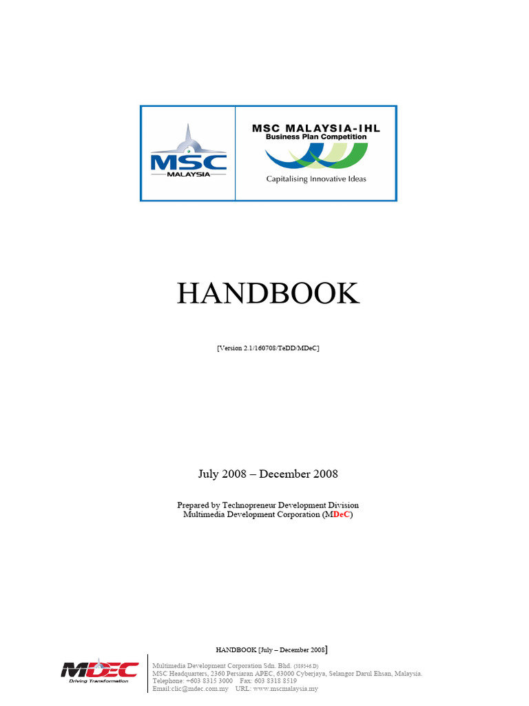 MIBPC 2008 Handbook | PDF