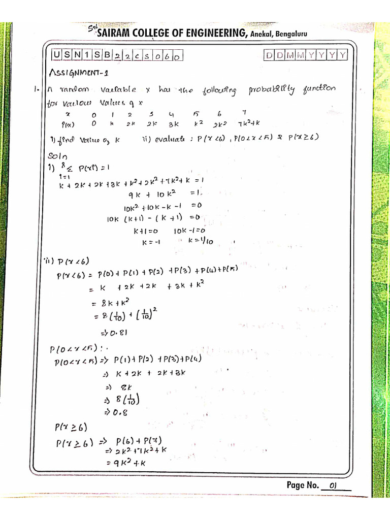 Math Assignment | PDF