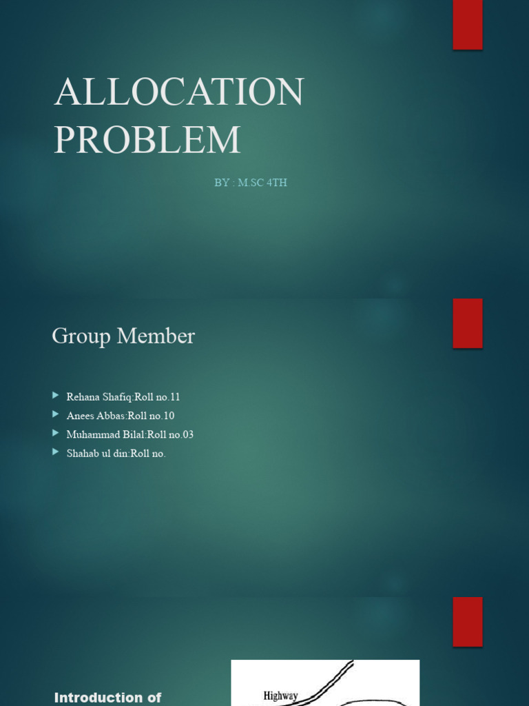 Allocation Problem Overview | PDF | Market (Economics) | Market Economy
