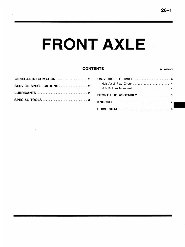 DSM Front Axle | PDF