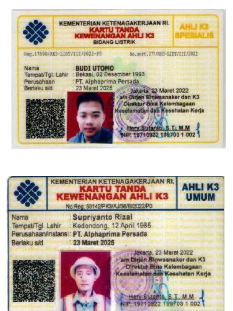 K3 Pak Budi, Pak Tomo, Pak Yanto | PDF