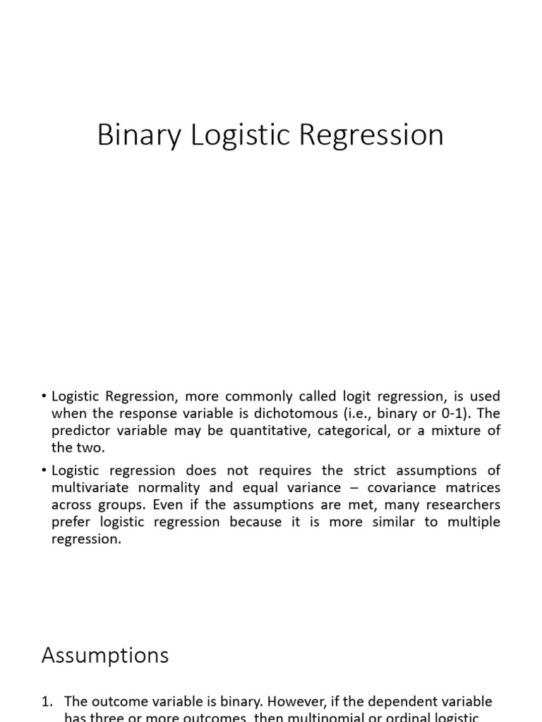 Logistic Regression | PDF | Logistic Regression | Regression Analysis Logistic Regression | PDF | Logistic Regression | Regression Analysis