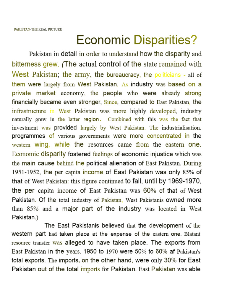 Causes of The Creation of BANGLADESH (Notes) | PDF | Pakistan ...
