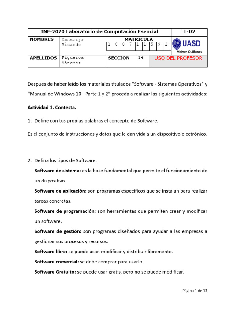 Tarea 2.1 Fundamentos de Windows | PDF | Software | Archivo de computadora