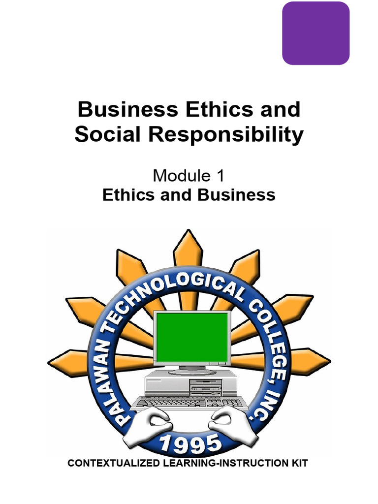 Module 1 - Ethics and Business | PDF | Morality | Corporate Social ...