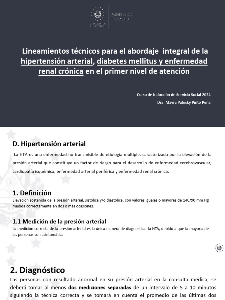 Enfermedades No Transmisibles HTA DM PD ERC AÑO SOCIAL 2024 | Descargar gratis PDF ...