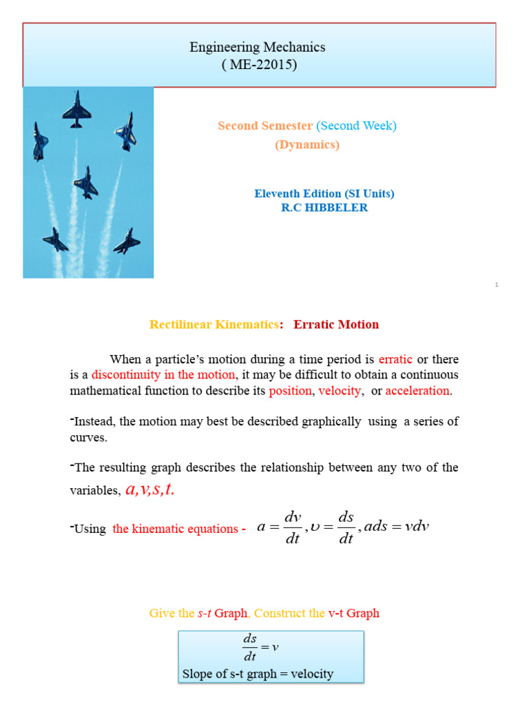 Rectilinear Kinematics in Dynamics | PDF | Acceleration | Velocity