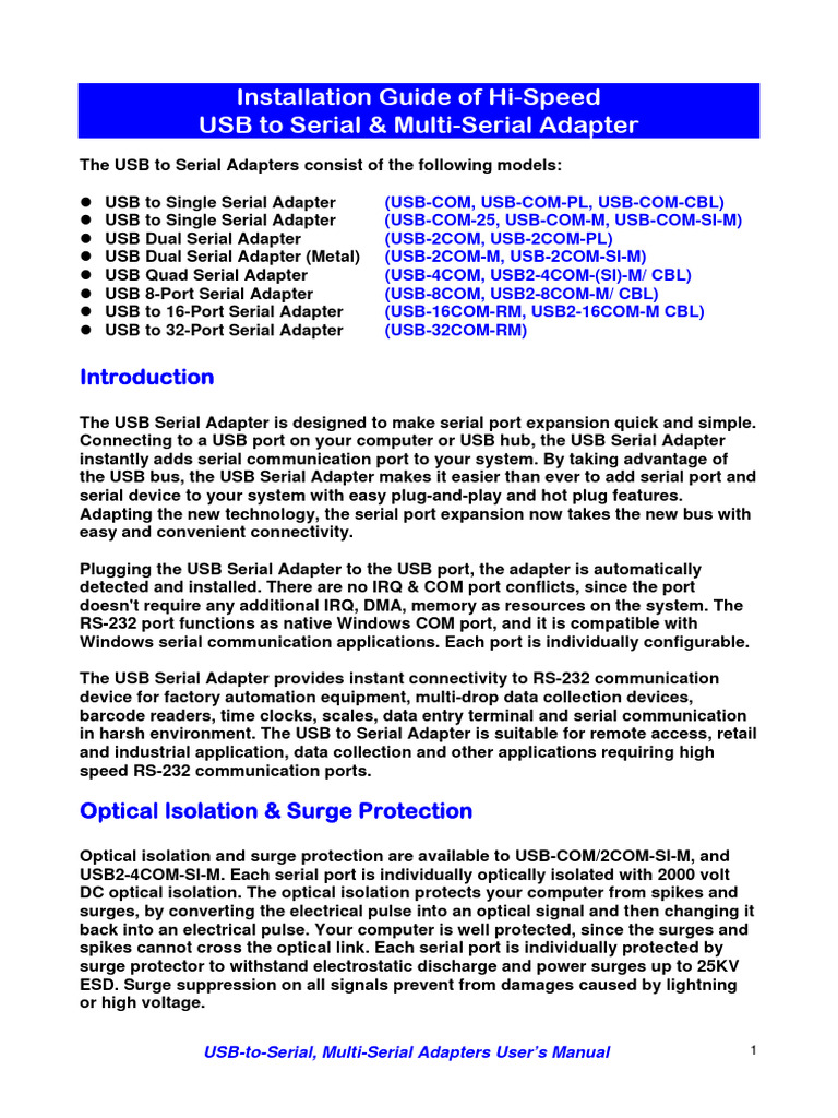 DOC001152125 | PDF | Usb | Device Driver