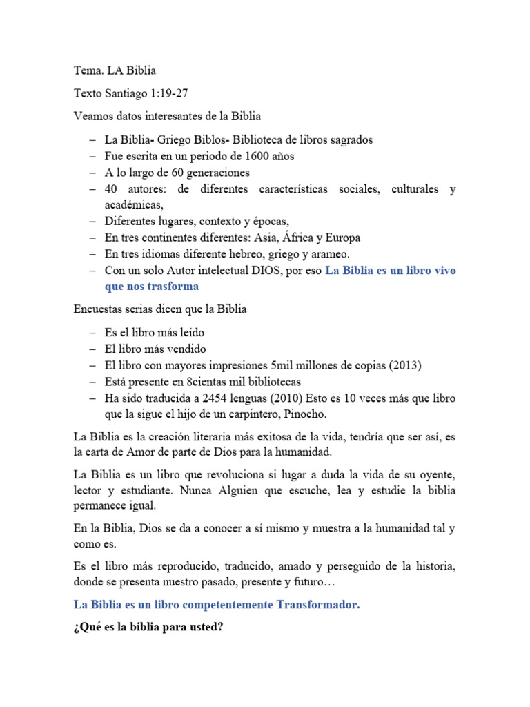 la Biblia | PDF | Biblia | Dios