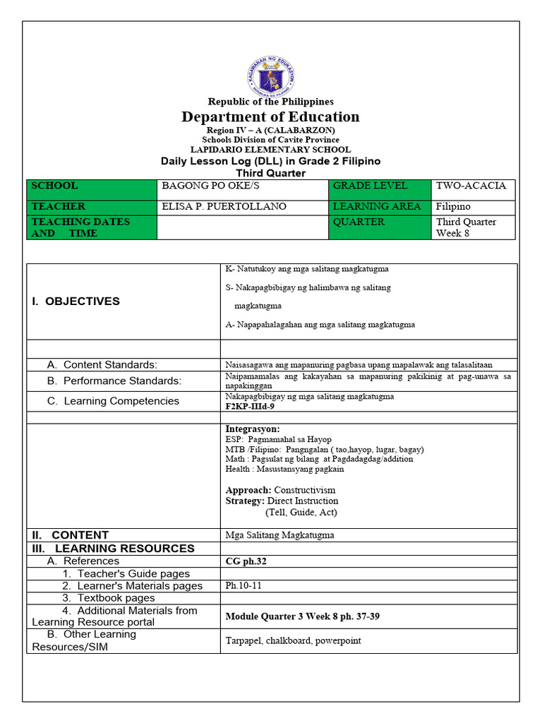 CO3 Q3 Filipino FINAL | PDF