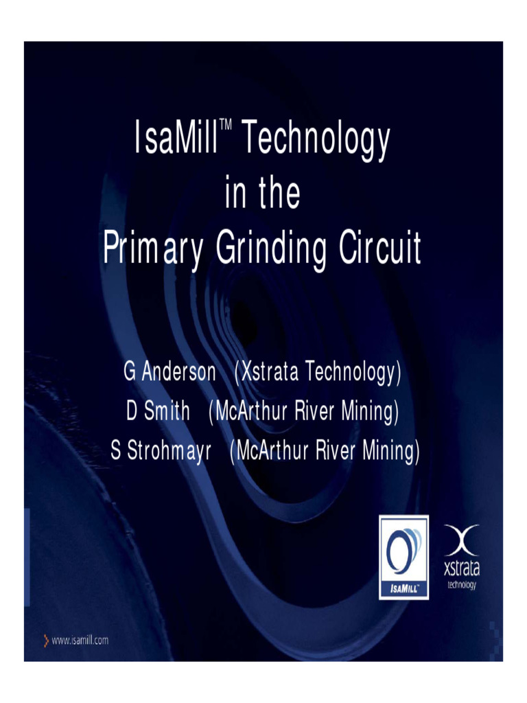 IsaMill Technology Primary Grinding Circuit Antapaccay | PDF ...
