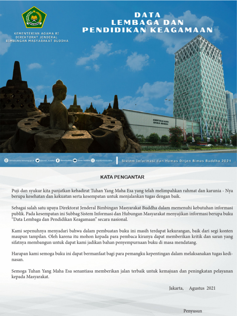 Data Lembaga Dan Pendidikan Keagamaan 2021 | PDF