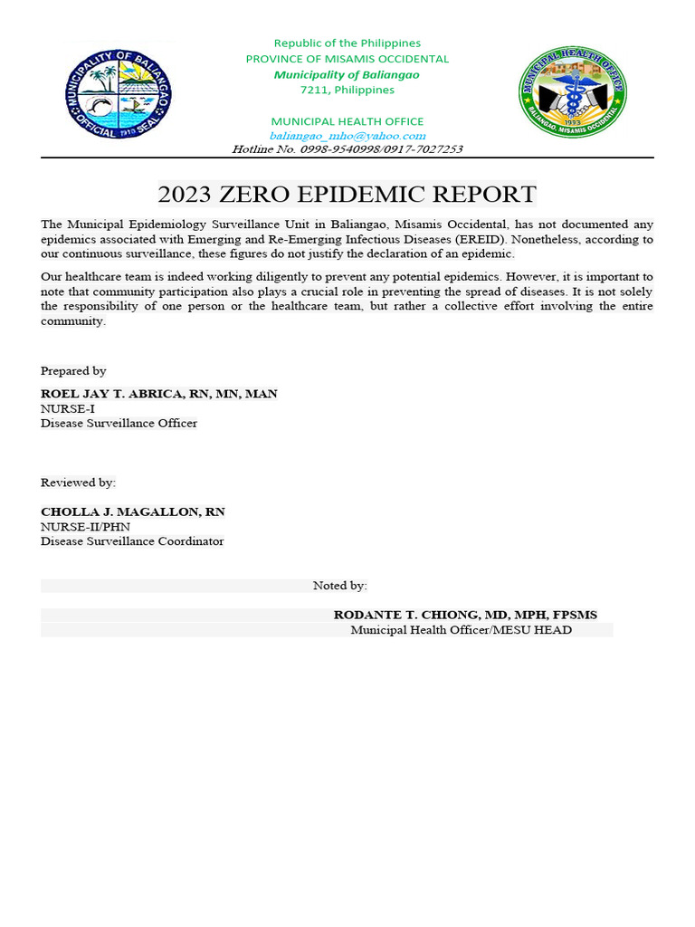 Mesu-Zero Epidemic Report | PDF