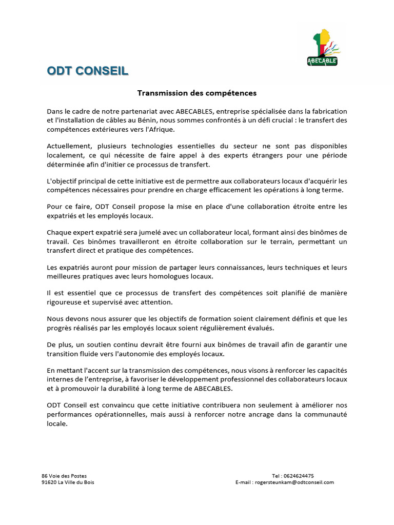 Transmission des compétences en Afrique | PDF | Mentorat