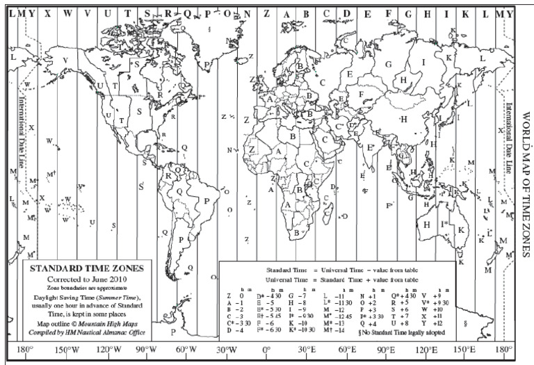 Time Zones Map | PDF