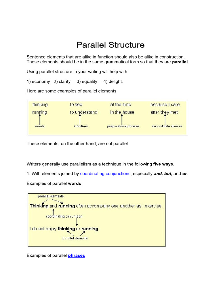 101teaching Parallel Structure | PDF | Linguistics | Language Mechanics