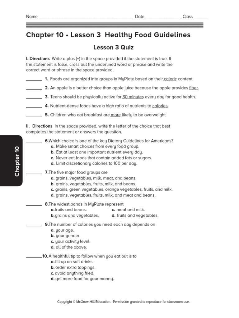 My Plate Quiz | PDF | Vegetables | Foods