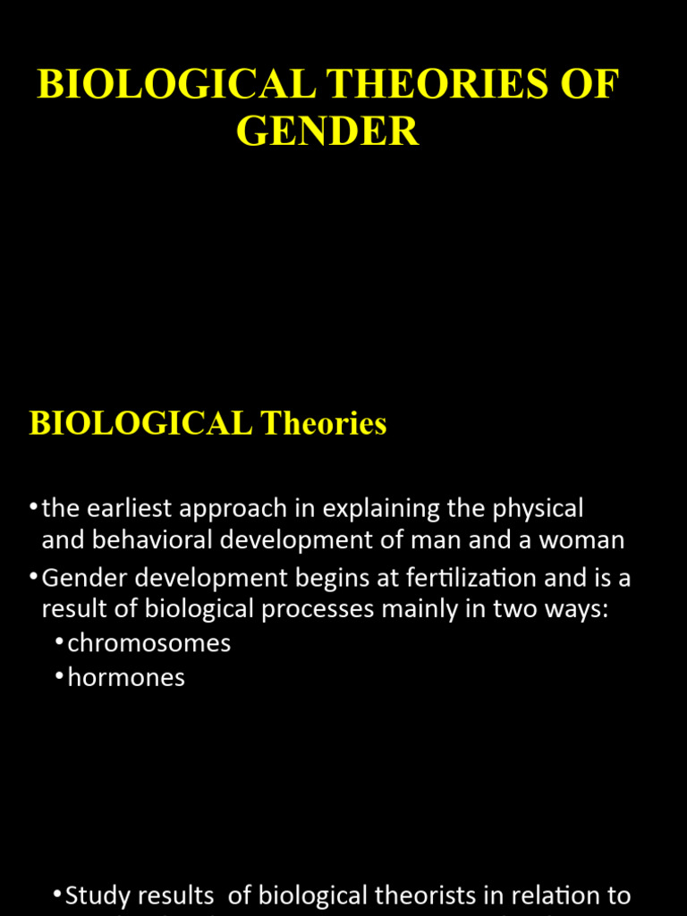 Biological Theories of Gender Development | PDF | Gender | Gender Studies