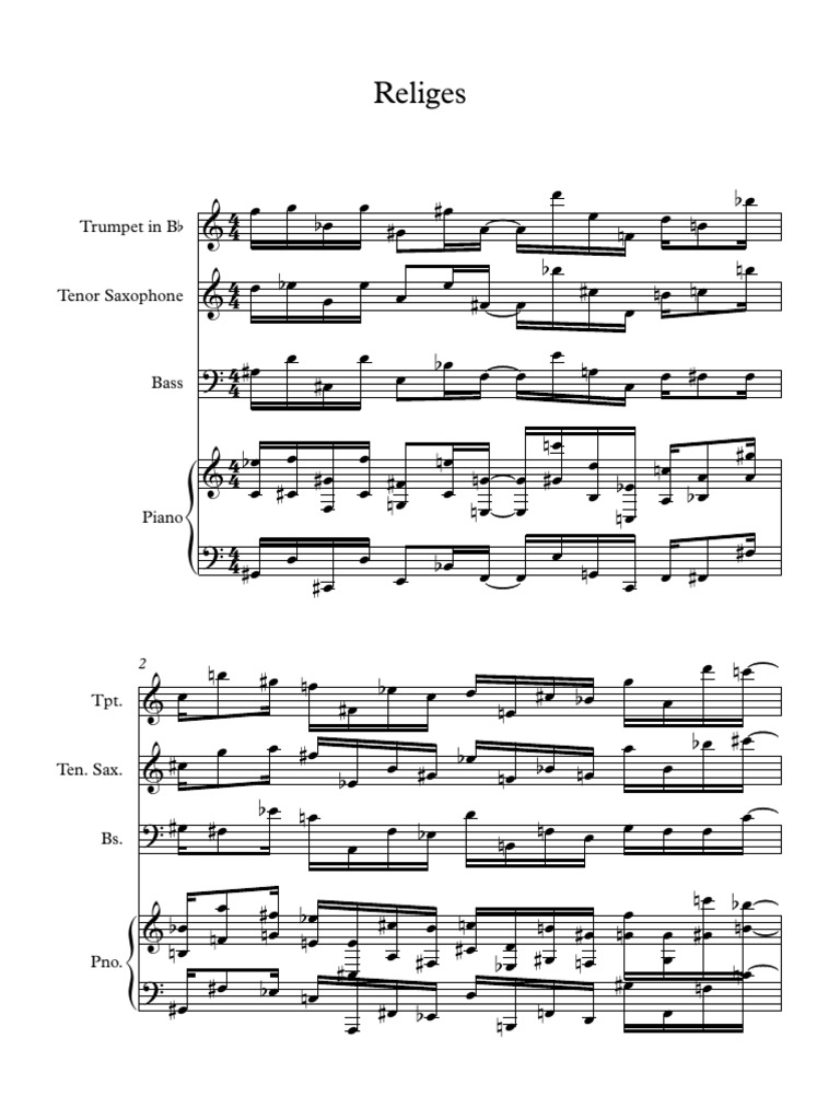 Religes - Score and Parts | PDF