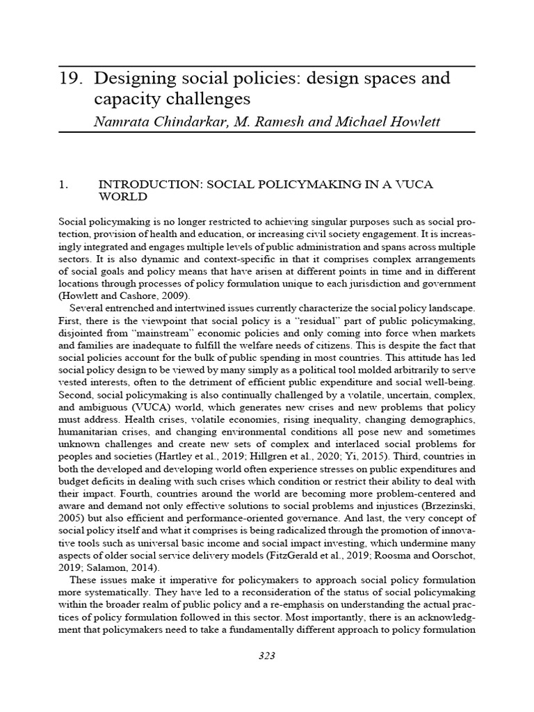 Designing Social Policies | PDF | Policy | Governance