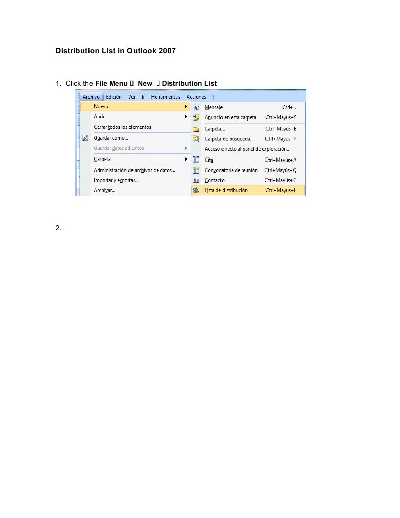 Distribution List | PDF
