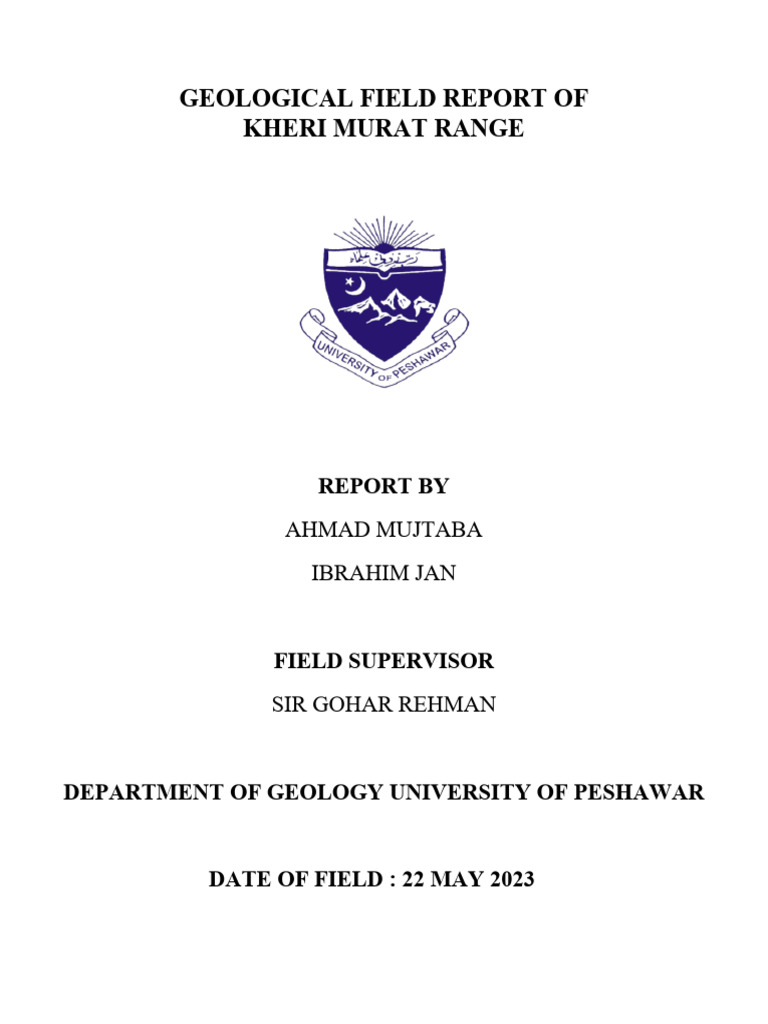 Geological Field Report of Kheri Murat Range | PDF | Geological ...