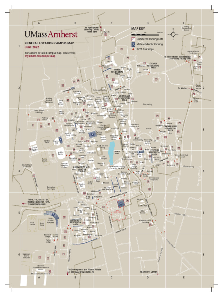 UMass Amherst Campus Map 2022 | PDF