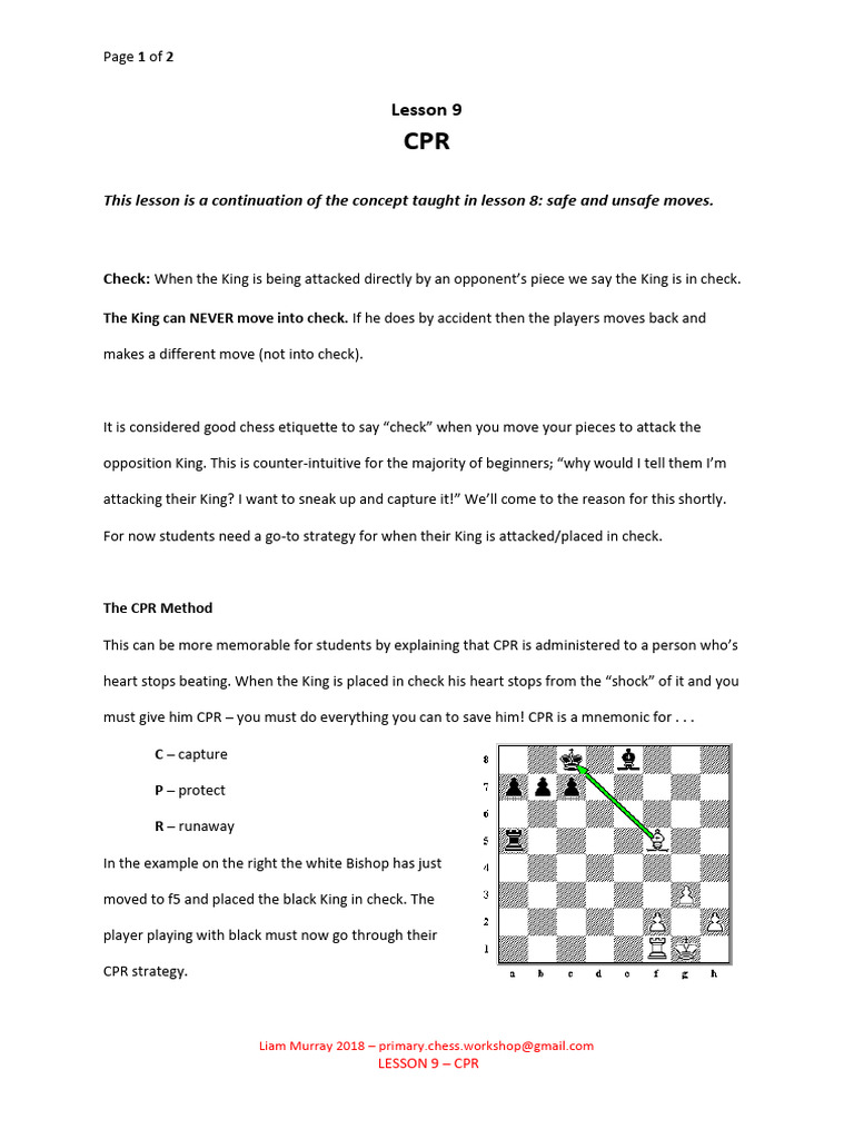 CPR Strategy in Chess Explained | PDF | Chess | Board Games