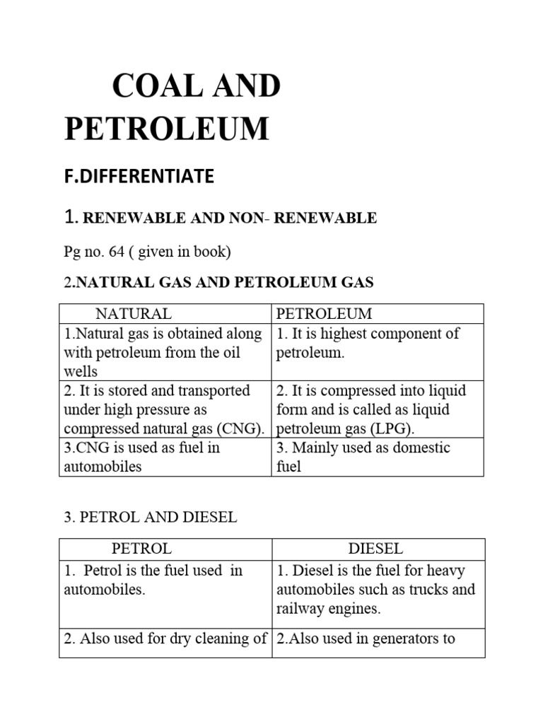 Coal and Petroleum | PDF | Fuels | Petroleum