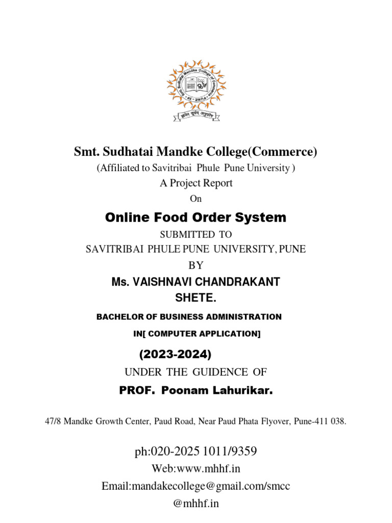 Food Ordering System | PDF | Menu | Integer (Computer Science)