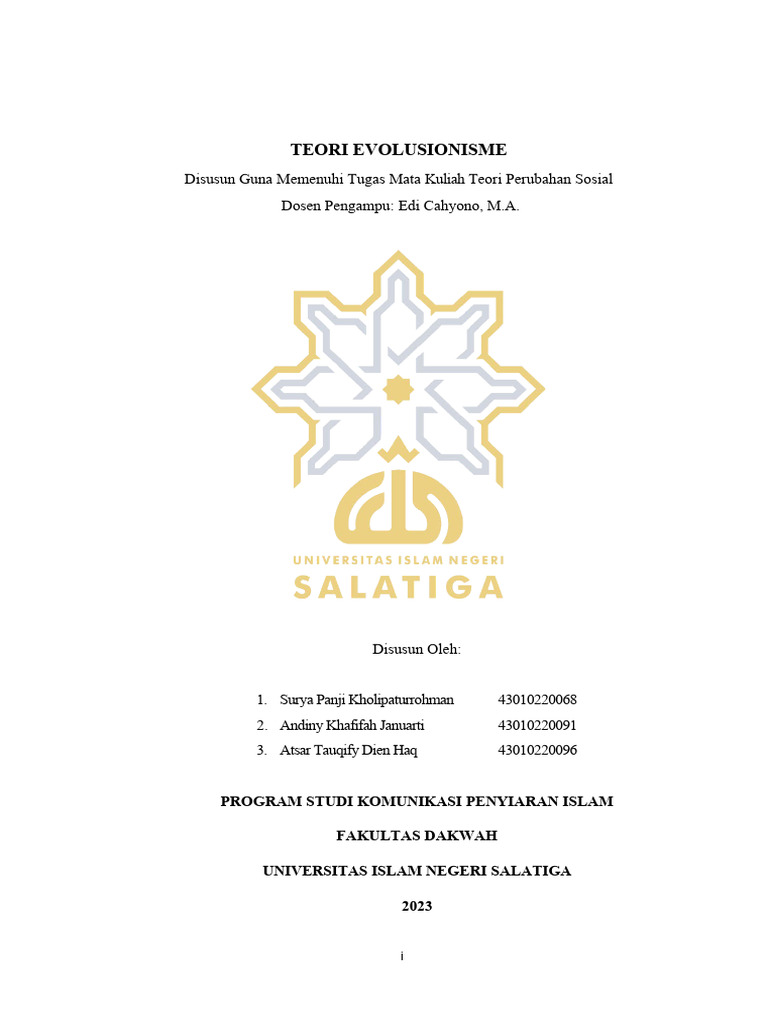 Teori Evolusionisme 12 | PDF