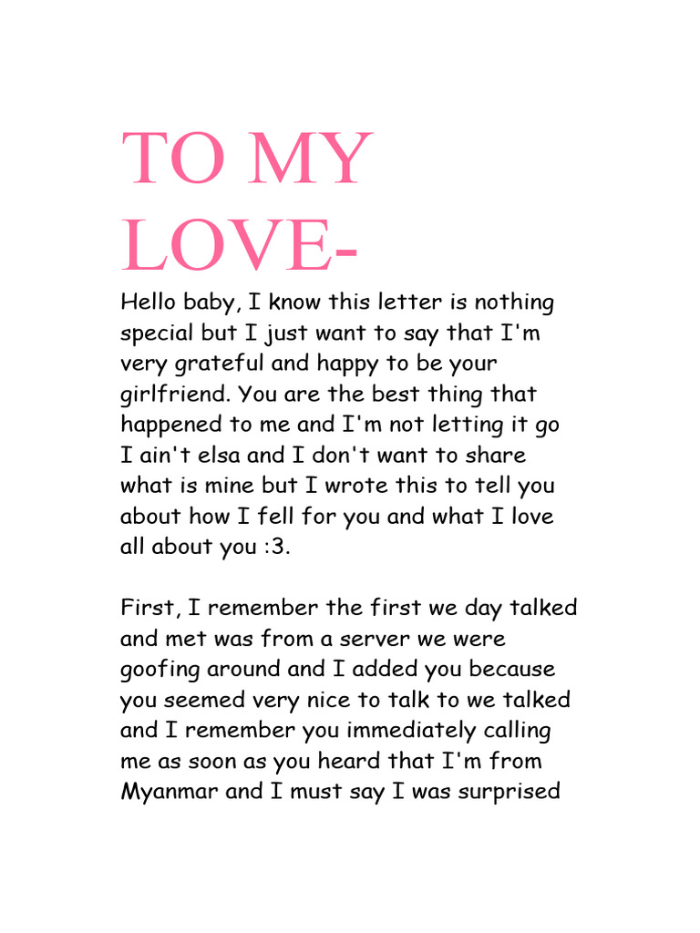 To My Love | PDF