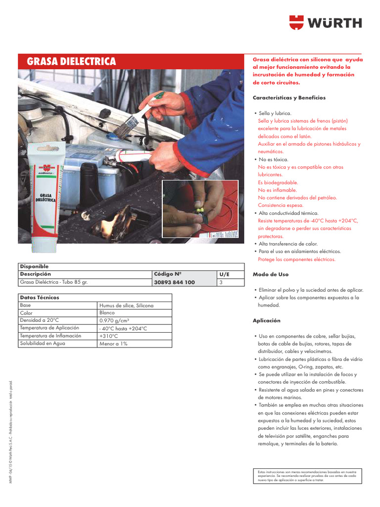 Grasa Dielectrica | PDF | Conector eléctrico | Silicona