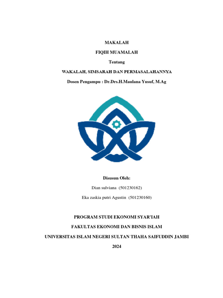 Wakal, Simsarah, dan Permasalahan Fiqih | PDF