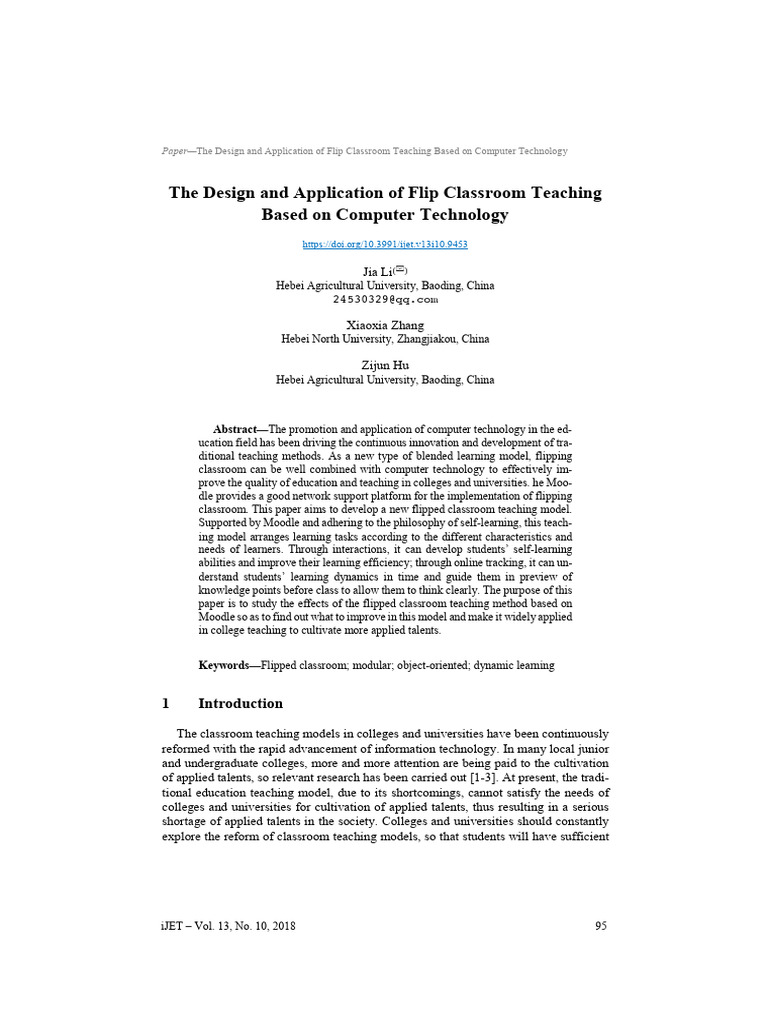 6 Thiết Kế Và ứng Dụng Dạy Học Lớp Học Lật Dựa Trên Công Nghệ Thông Tin Pdf Moodle Php