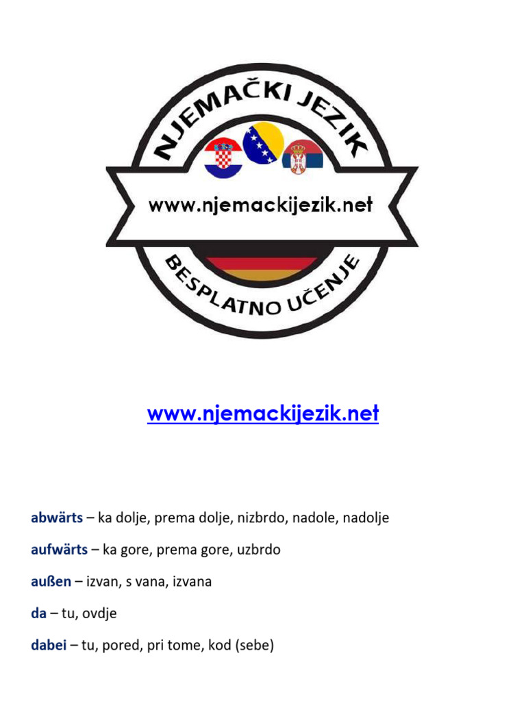Njemacki Vokabular | PDF