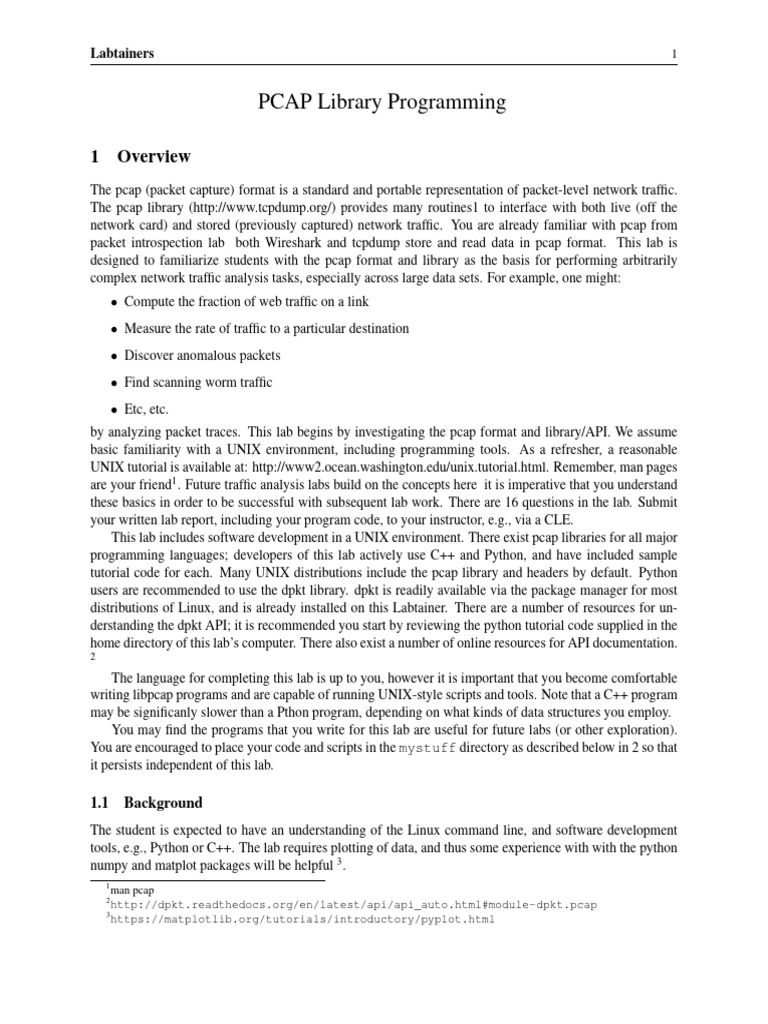 Pcap Lib Pdf Library Computing Python Programming Language 4729