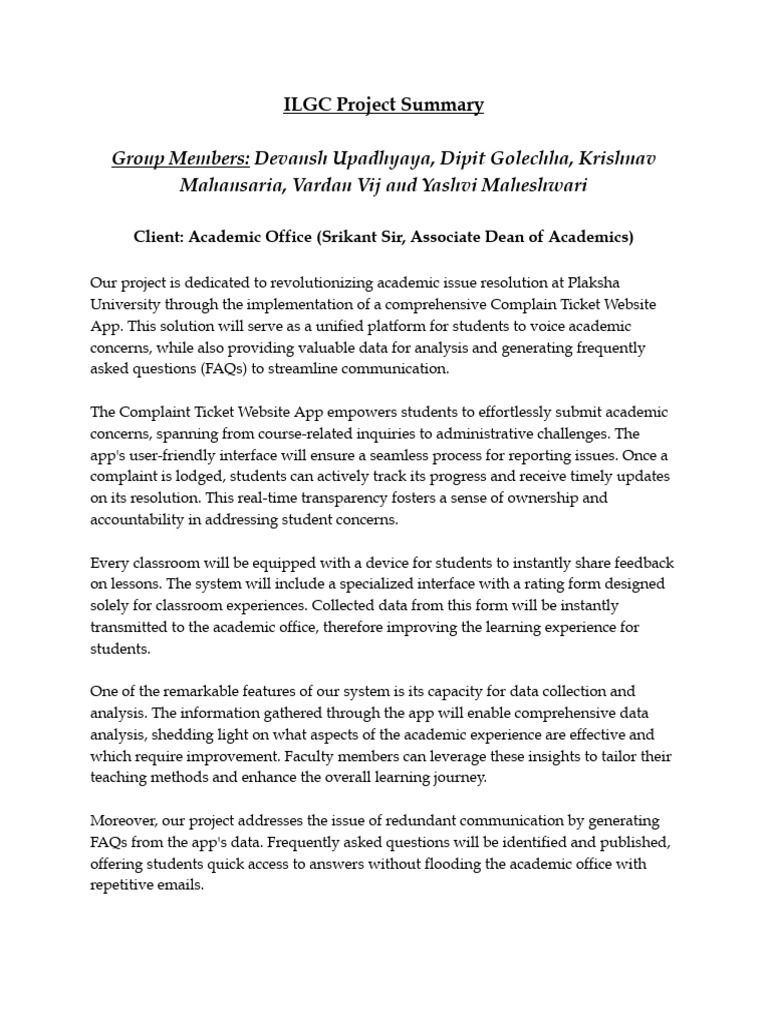 ILGC 3 Project Summary | PDF | Mobile App | Communication