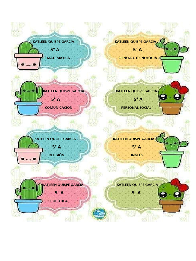 Cuaderno Stickers | PDF