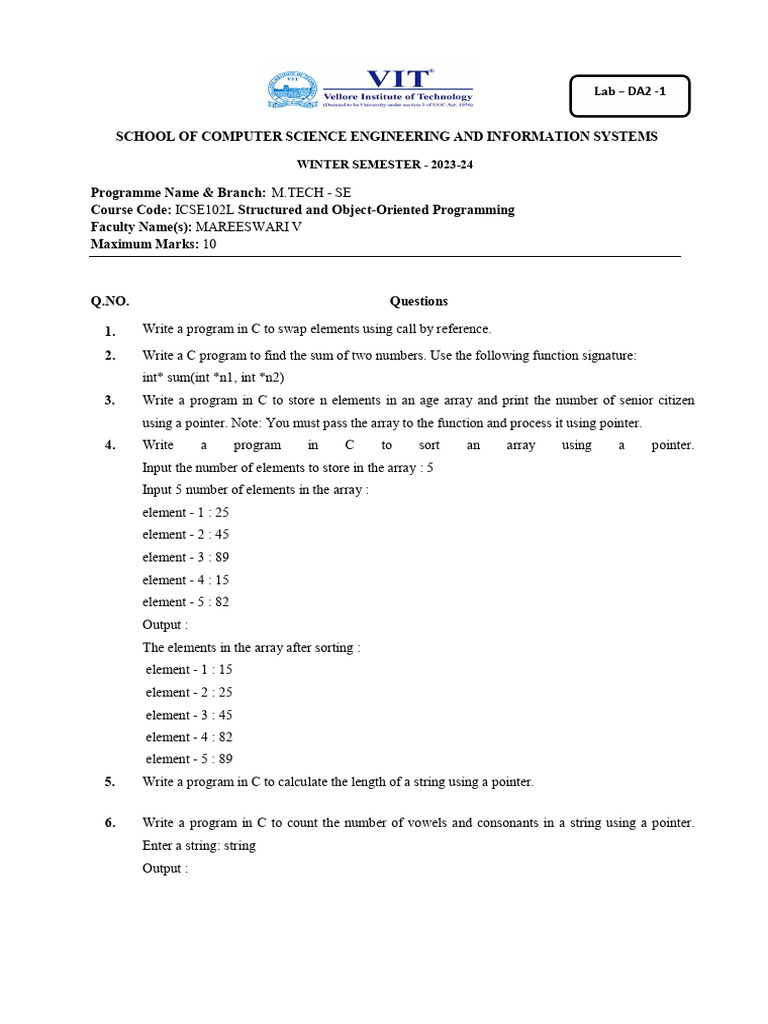 Exercise Pointers And Structures Pdf Pointer Computer Programming Computer Program