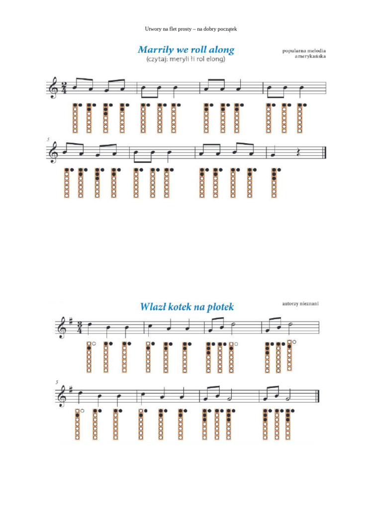 Utwory Na Flet Prosty | PDF