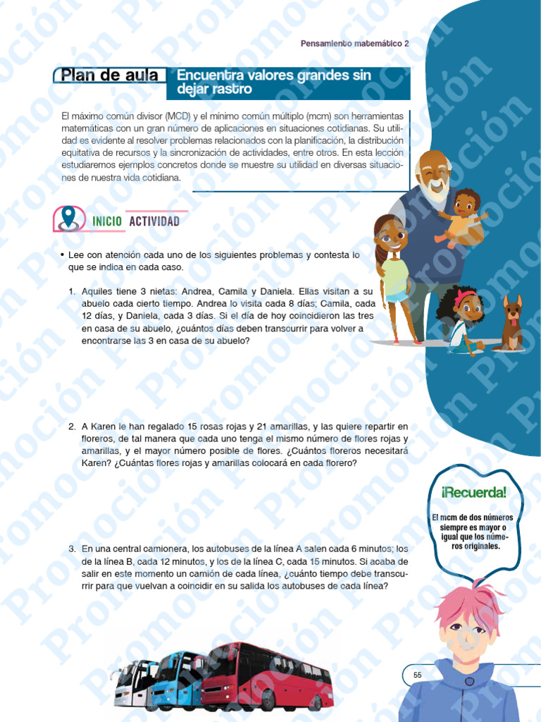 P5 Maximo Comun Divisor Y Minimo Comun Multiplo Pdf Pancho Aritmética