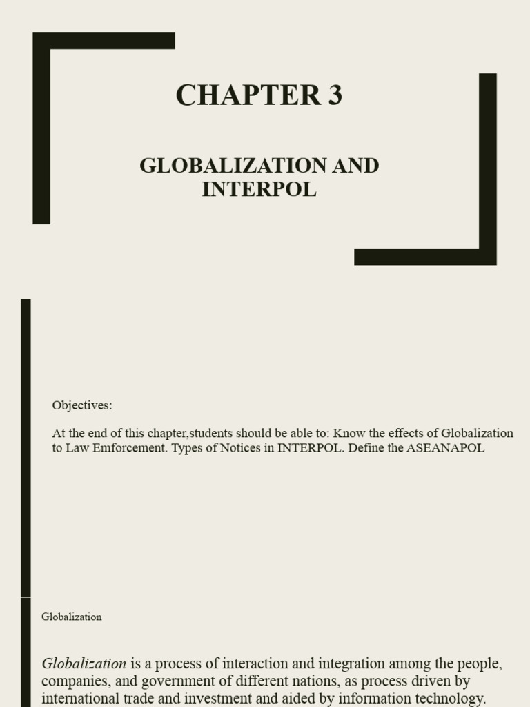 Chapter 3 Globalization and Interpol | PDF | National Security