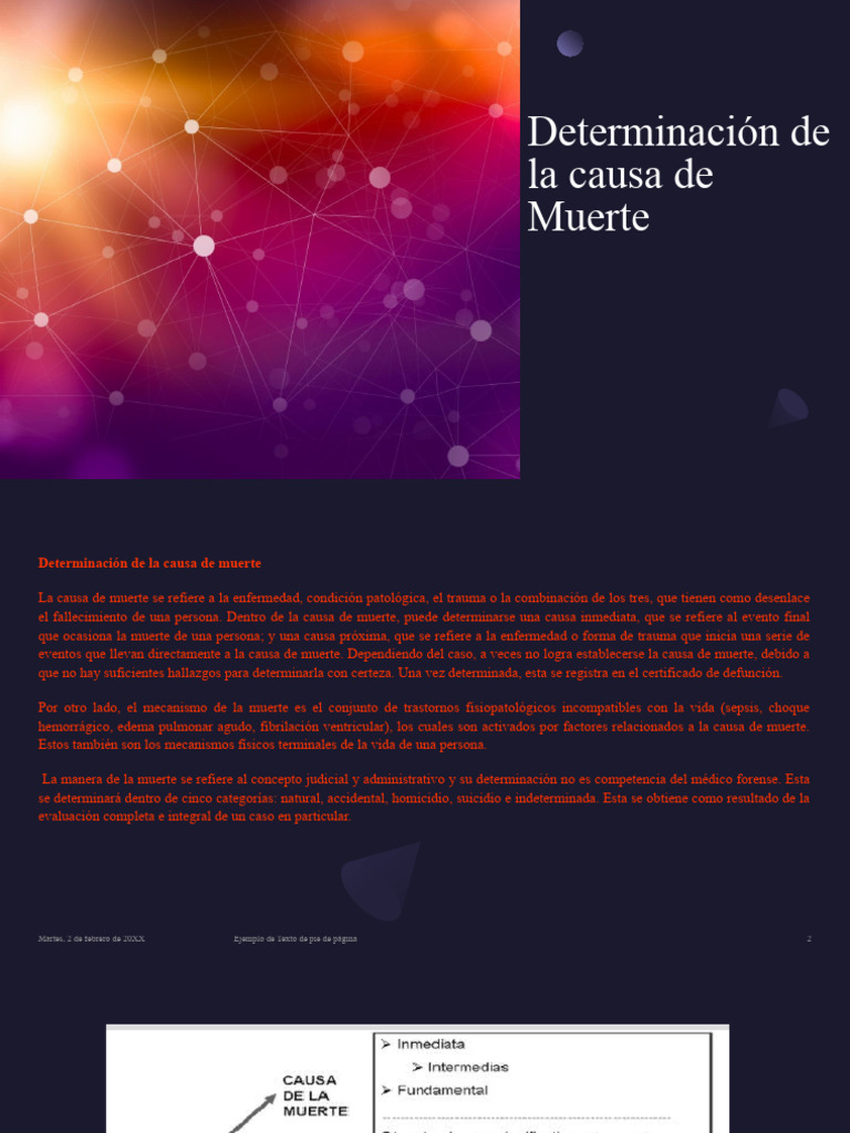 Determinacion de La Causa de Muerte | PDF | Muerte | Epidemiología